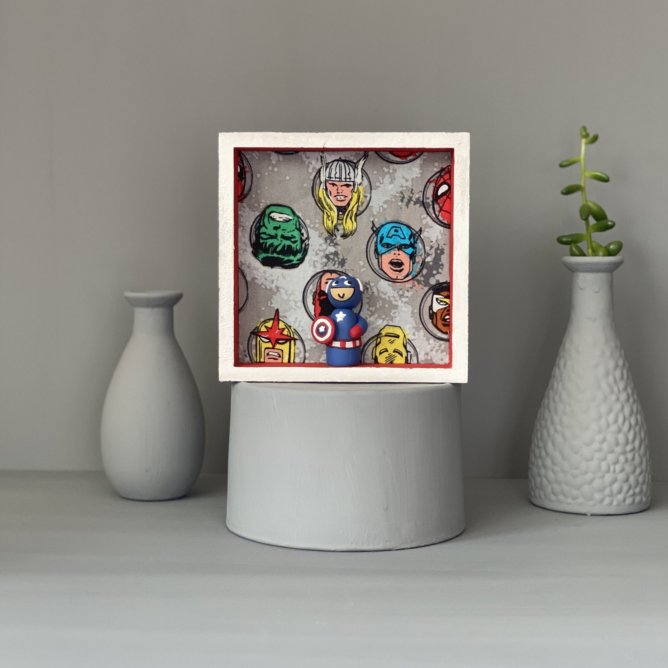 Marvel Figures, Handmade Clay Portraits - Captain America - Etsy