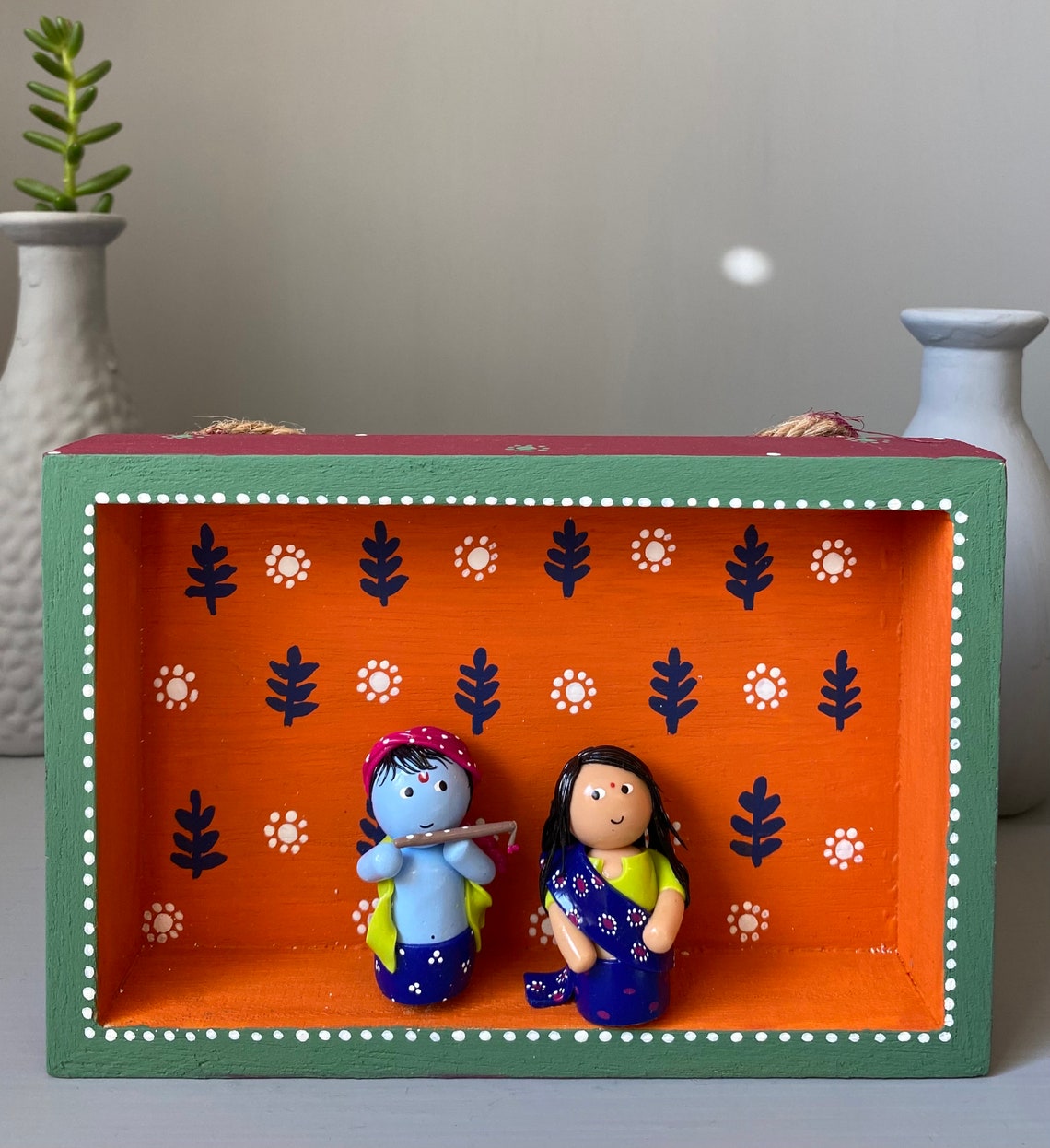 Hindu Clay Wall Art Krishna - Etsy