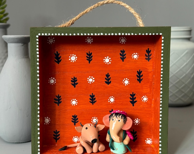 Hindu God Clay Figure - Ganesh |hand Painted |vinayaka |hindu Mythology ...