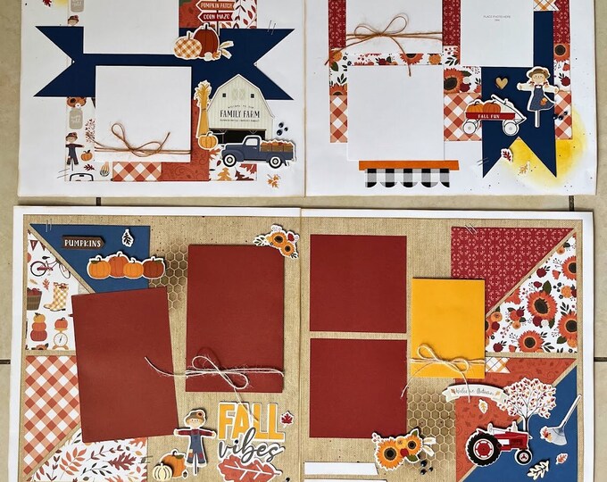 Fall 4-page Scrapbook Kit DIY or Assembled - Etsy