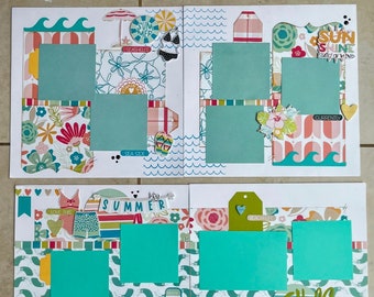 Summer 4 Page Scrapbook Kit-- Pre-cut DIY or Assembled - Etsy