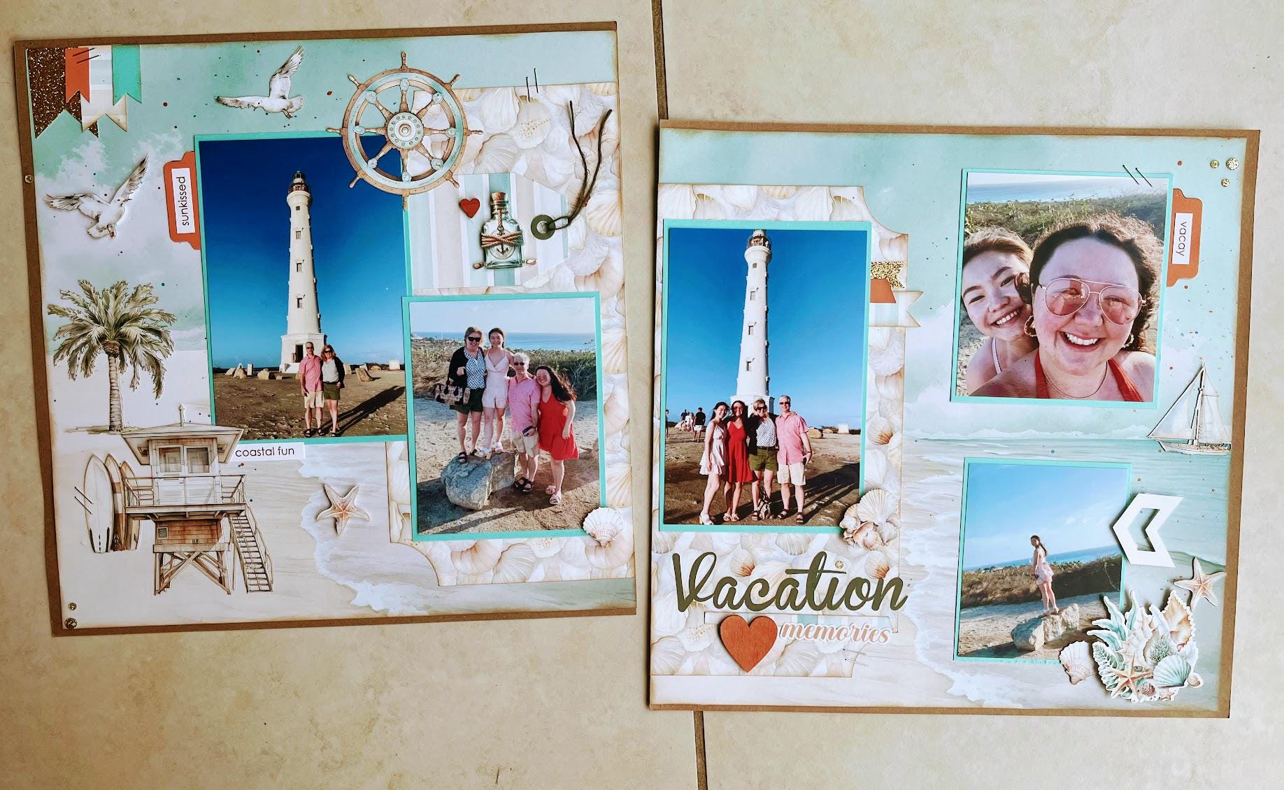 Coastal Memories Vacation Paradise 4 Page Scrapbook Kit - Etsy