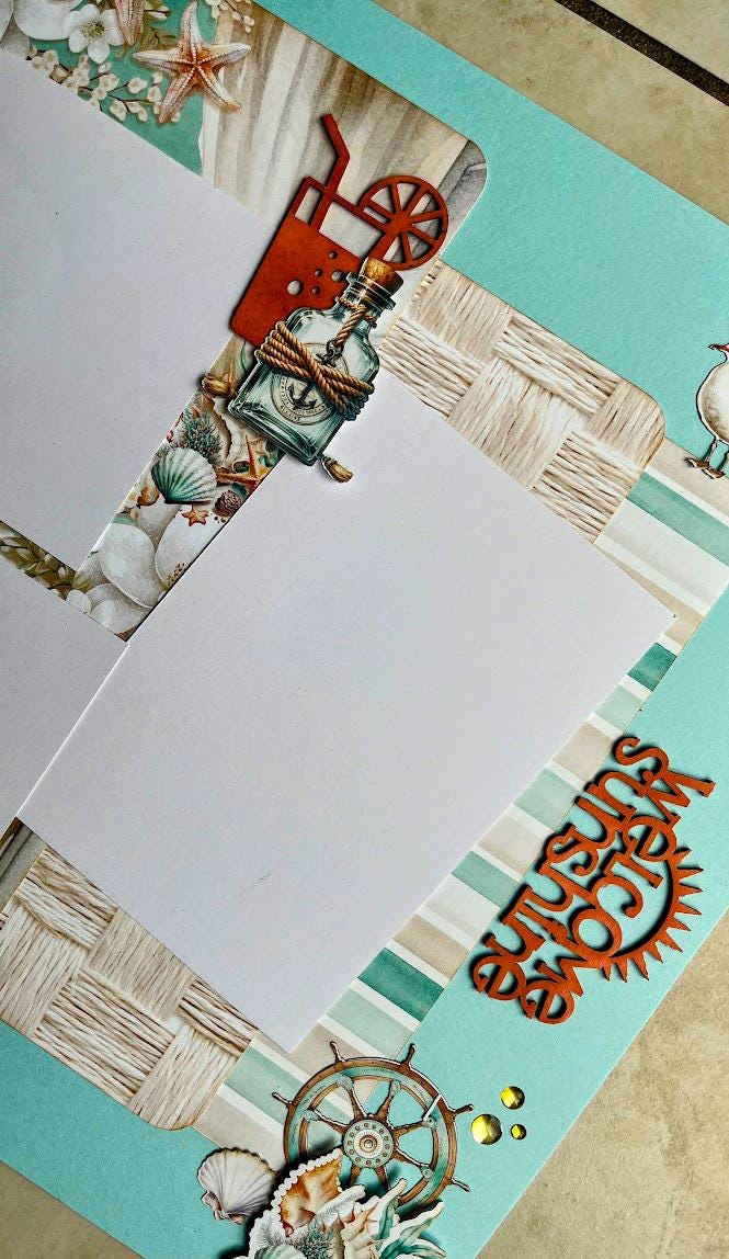 Coastal Memories Vacation Paradise 4 Page Scrapbook Kit - Etsy