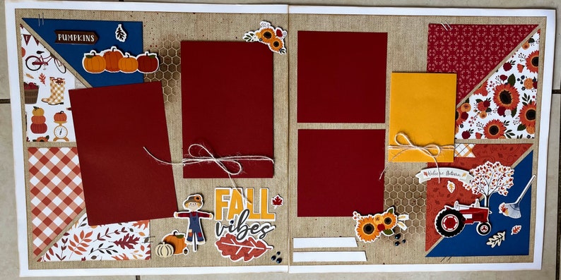 Echo Park FALL 4 Page Scrapbook Kit Pre-cut Autumn, Corn Maze, Family ...