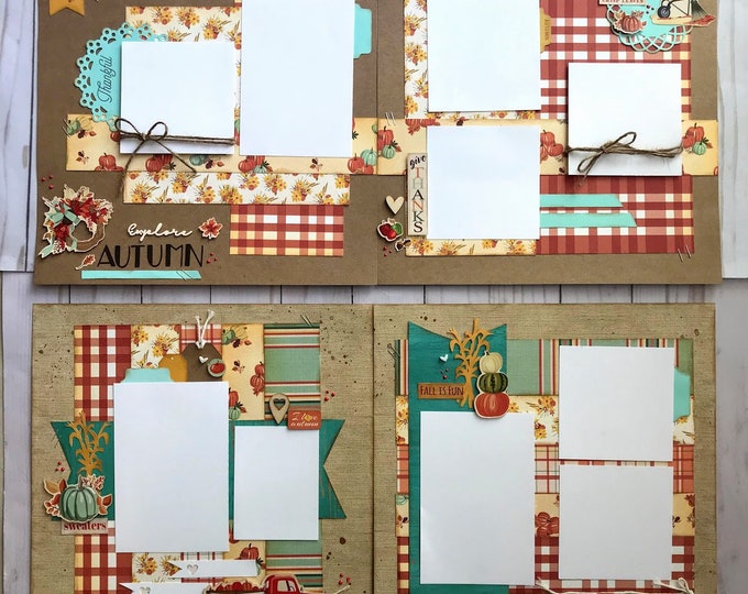 Fall 4-page Scrapbook Kit DIY or Assembled - Etsy
