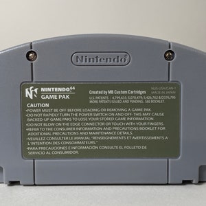 Custom N64 - Nickelodeon Guts - Nintendo 64 Video Game Cartridge, ‘90 ...