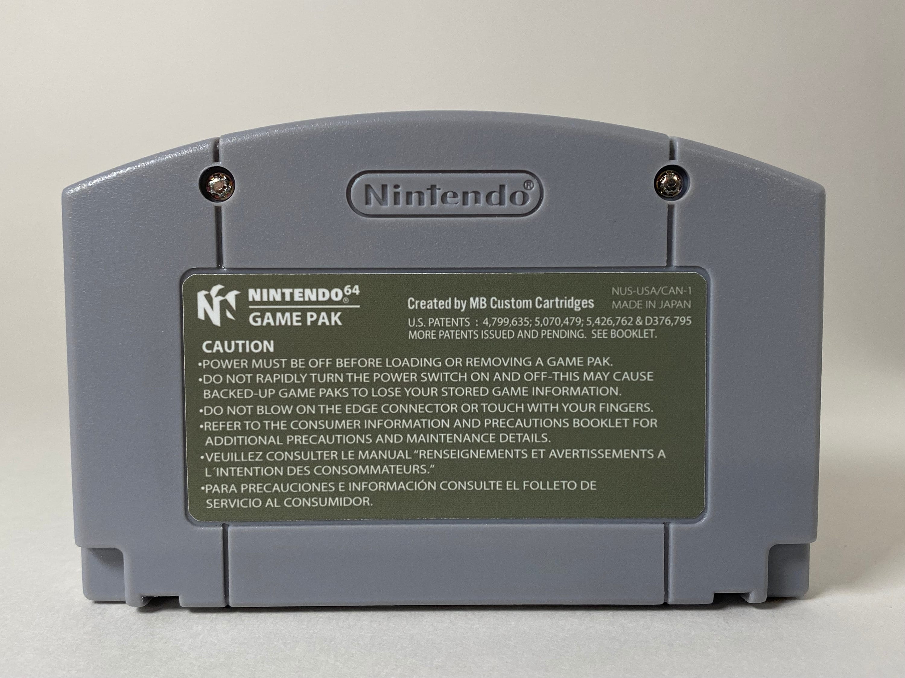 Custom N64 Nickelodeon Guts Nintendo 64 Video Game Cartridge, 90 Kids ...