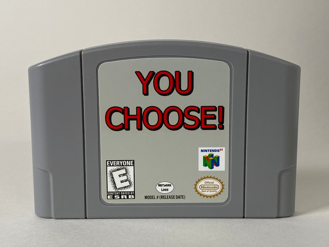 Custom N64 - Choose Your Own Nintendo 64 Parody Video Game Cartridge ...