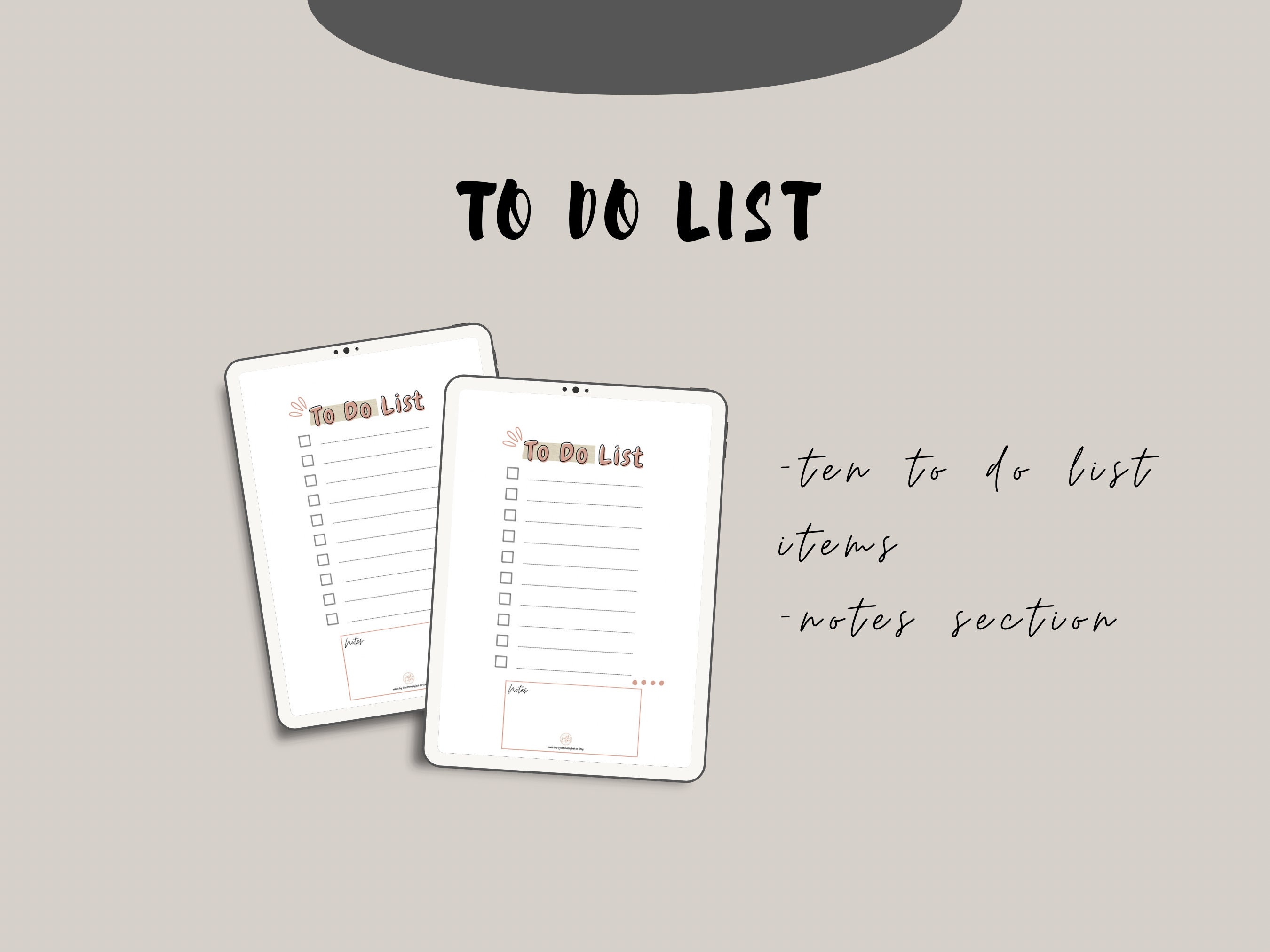 To Do List 10 to Do List Items Notes Digital Download - Etsy