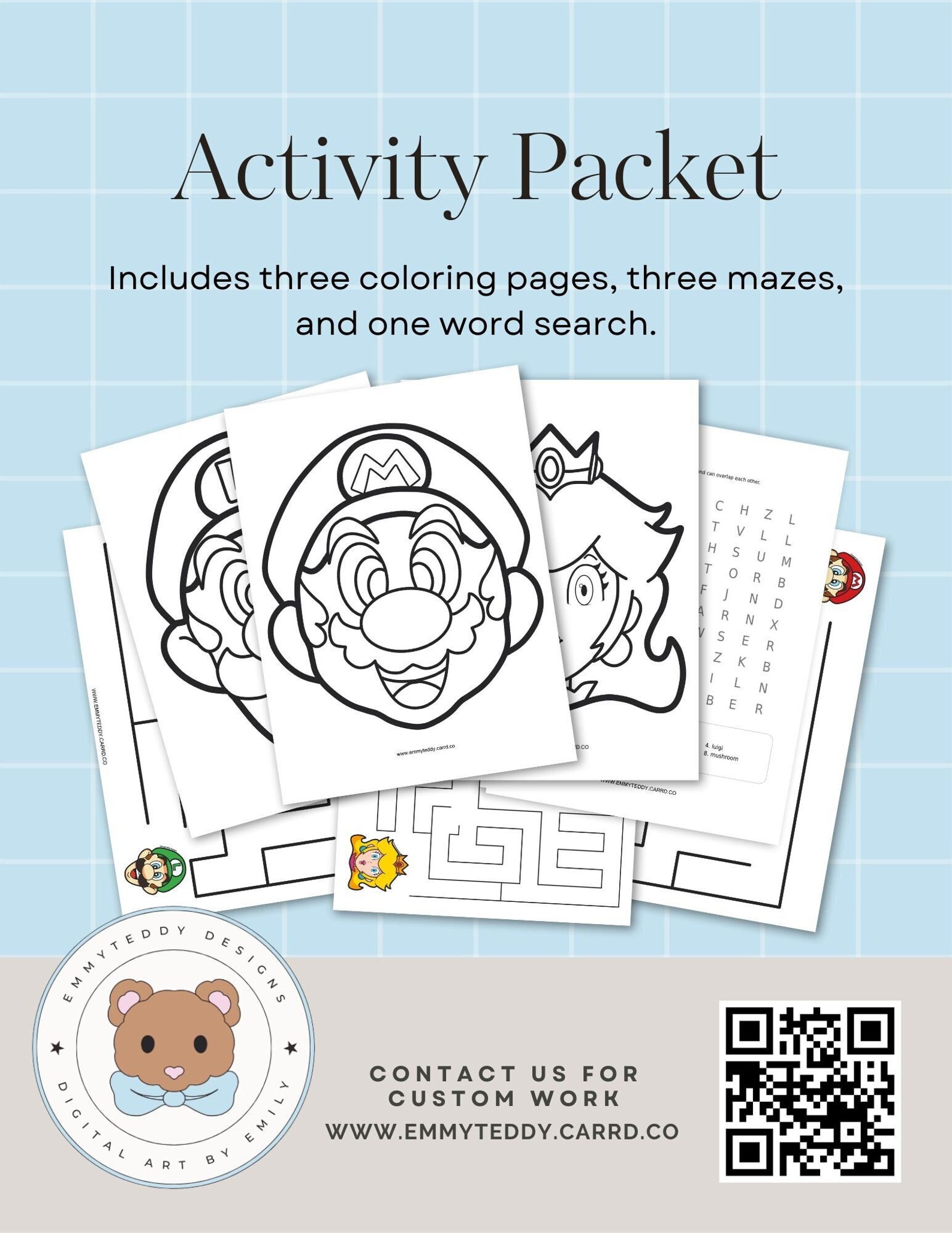 Plumber Bros. Activity Packet Printable Downloadable Party - Etsy