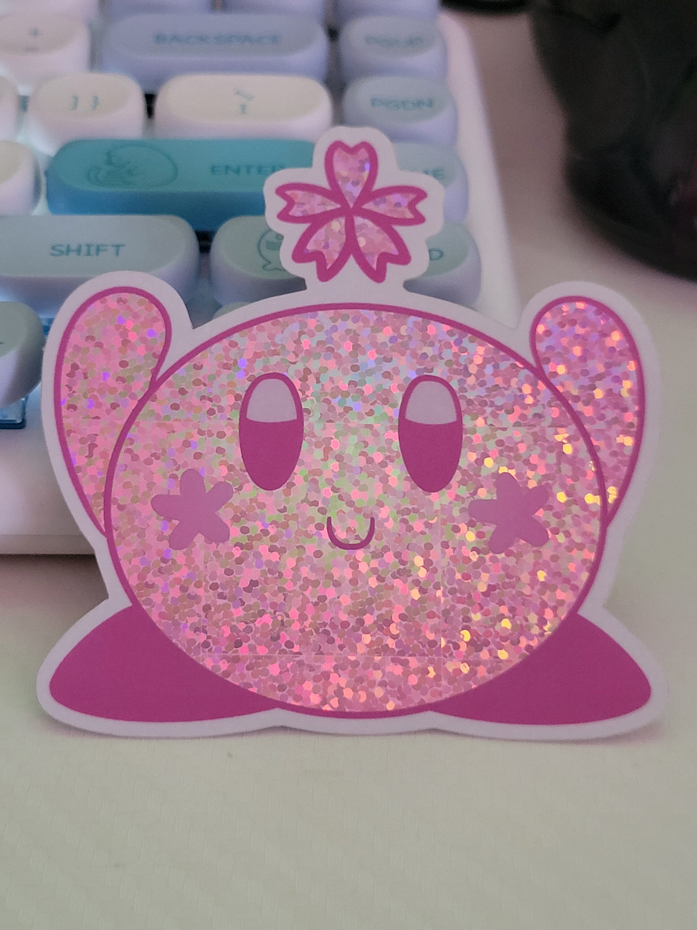 Sakura / Cherry Blossom Kirby Pink Glitter Waterproof Vinyl - Etsy