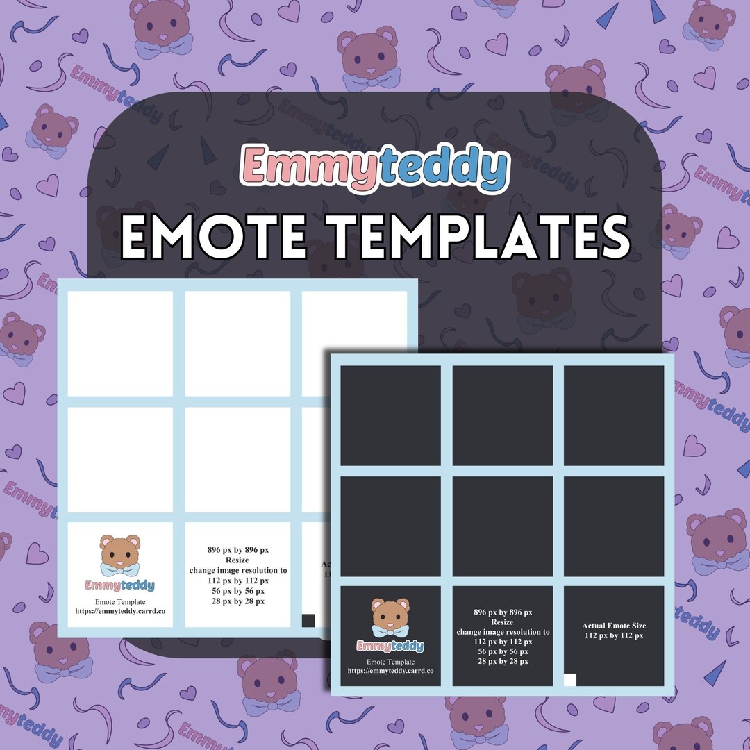 Emote Template 3x3 for Clip Studio Paint, Photoshop, Paint Tool Sai ...