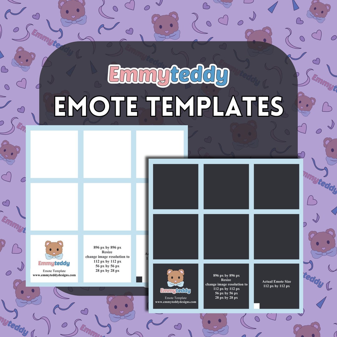 Emote Template 3x3 for Clip Studio Paint, Photoshop, Paint Tool Sai ...