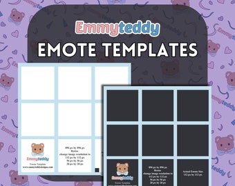 4x6 Emote Template for Making Emotes for Discord, Twitch Sub/bit Badges ...