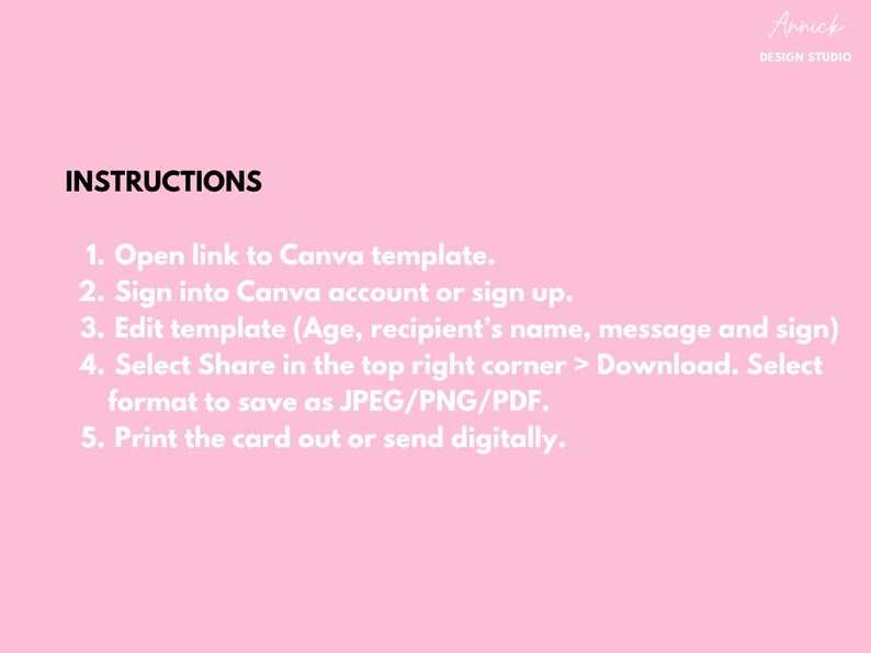 Pink Retro Birthday Card Template | Editable Cake Design (canva Digital ...