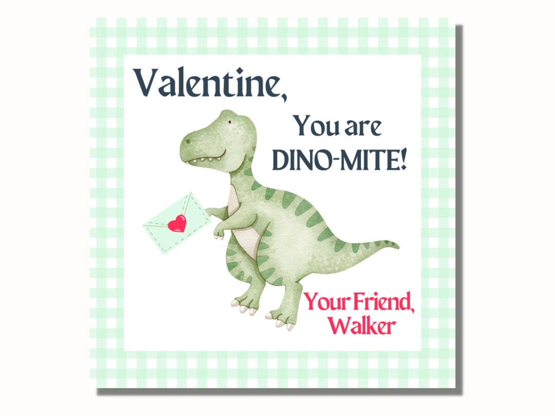 Printable Valentines Day Cards for Kids, Valentine Tags, Dino Valentine ...