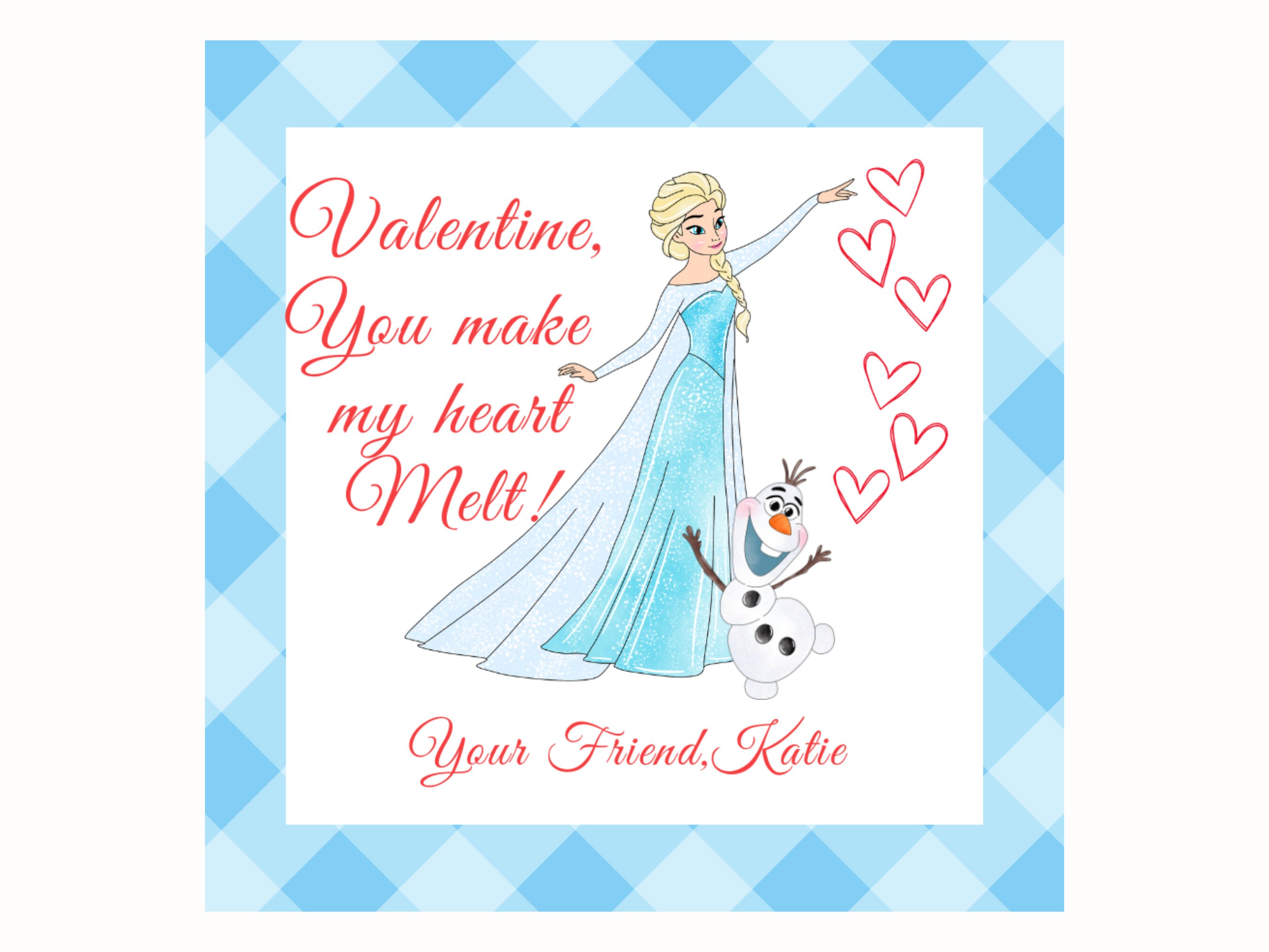 Printable Valentines Day Cards for Kids, Valentine Tags, Frozen ...