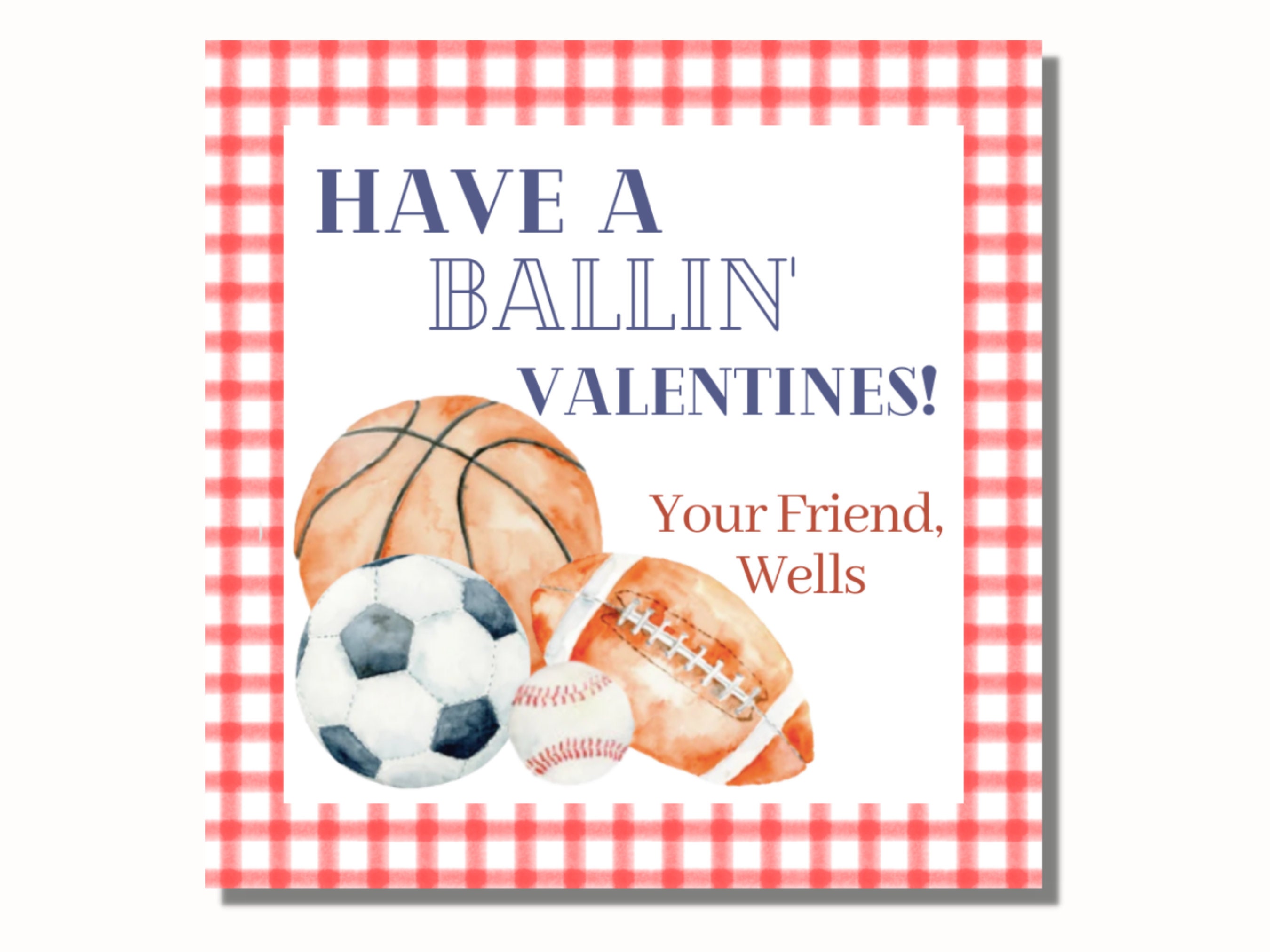 Printable Valentines Day Cards for Kids, Valentine Tags, Sports ...