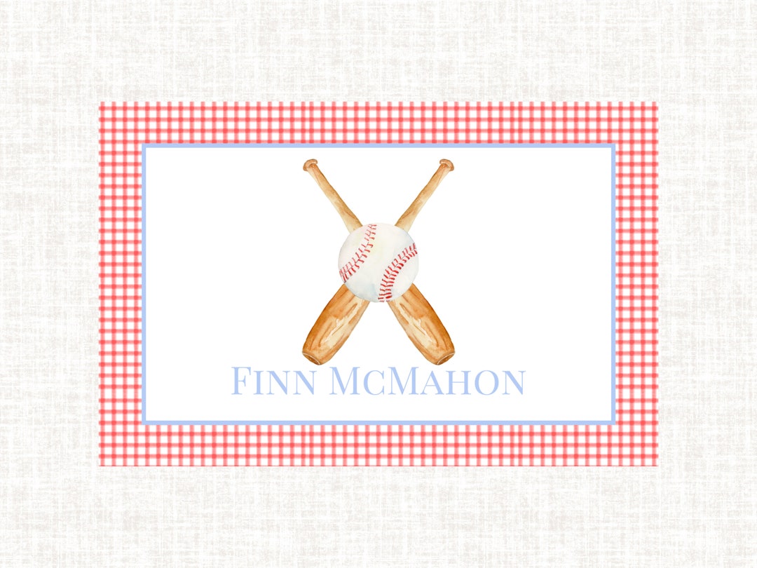 Personalized Boy Baseball Laminated Placemat - Etsy