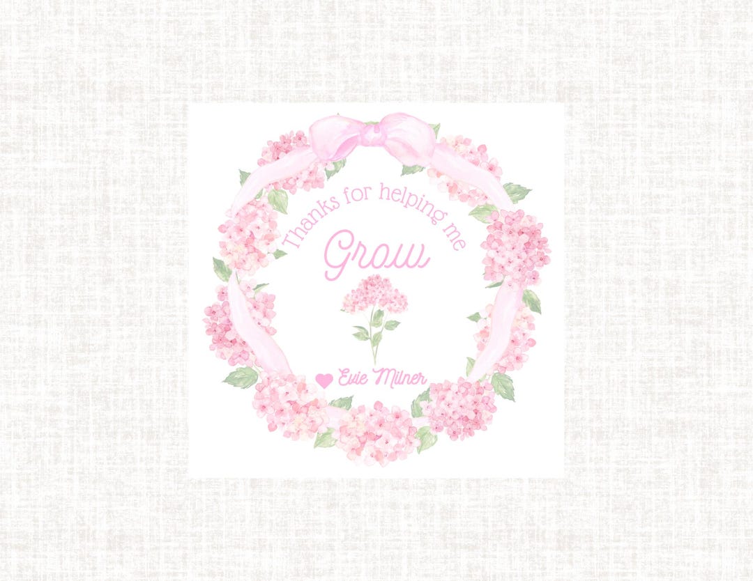 Teacher Flower Tag | Flower Gift Tag| Printable Watch Me Grow - Etsy