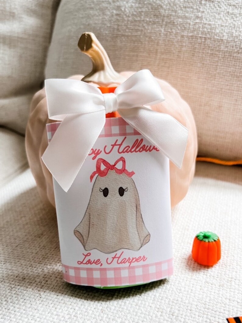 Watercolor Pink Girl Ghost Applesauce Pouch Halloween - Etsy