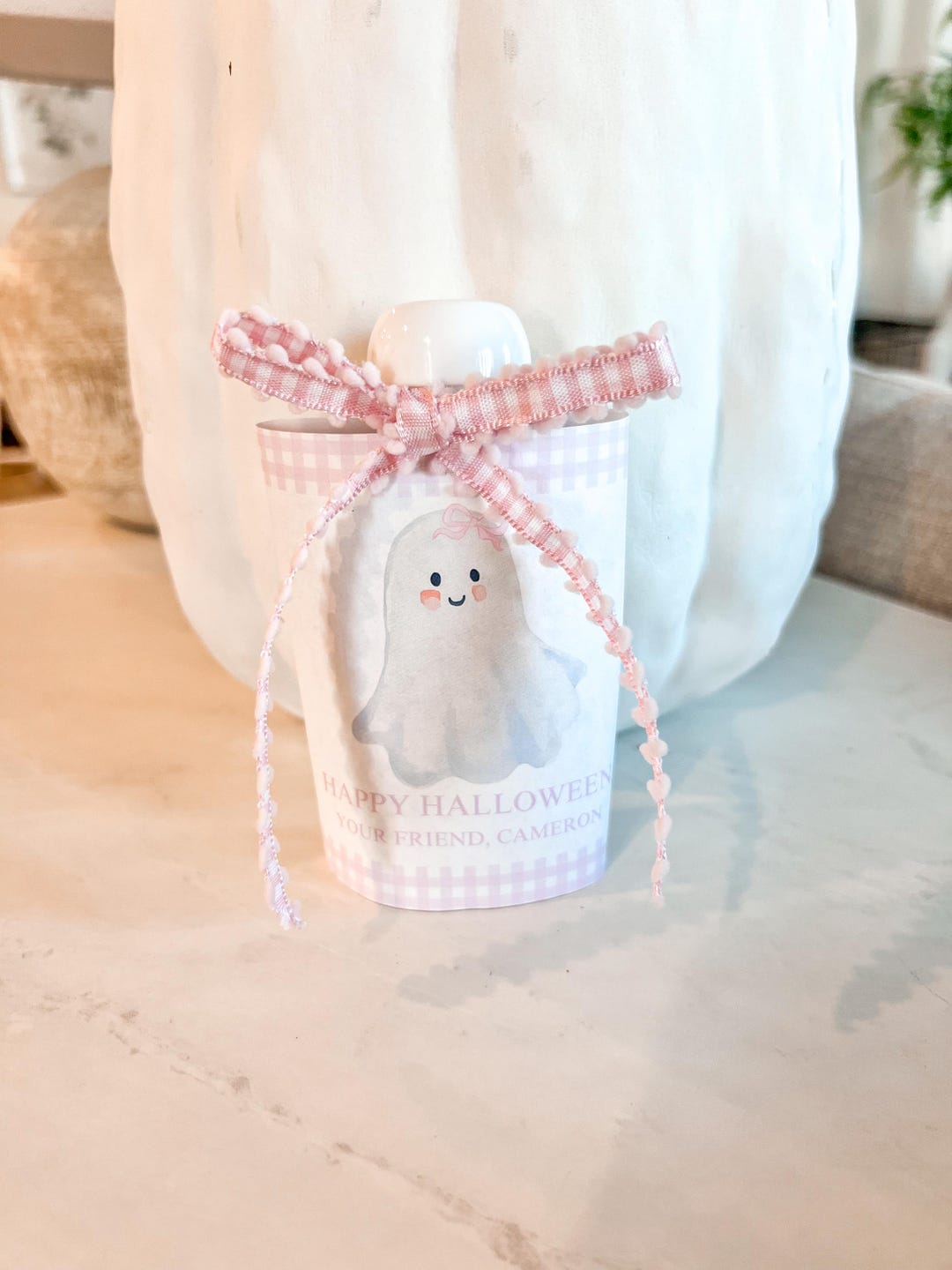 Watercolor Girl Ghost Applesauce Pouch Halloween Printable | Halloween ...