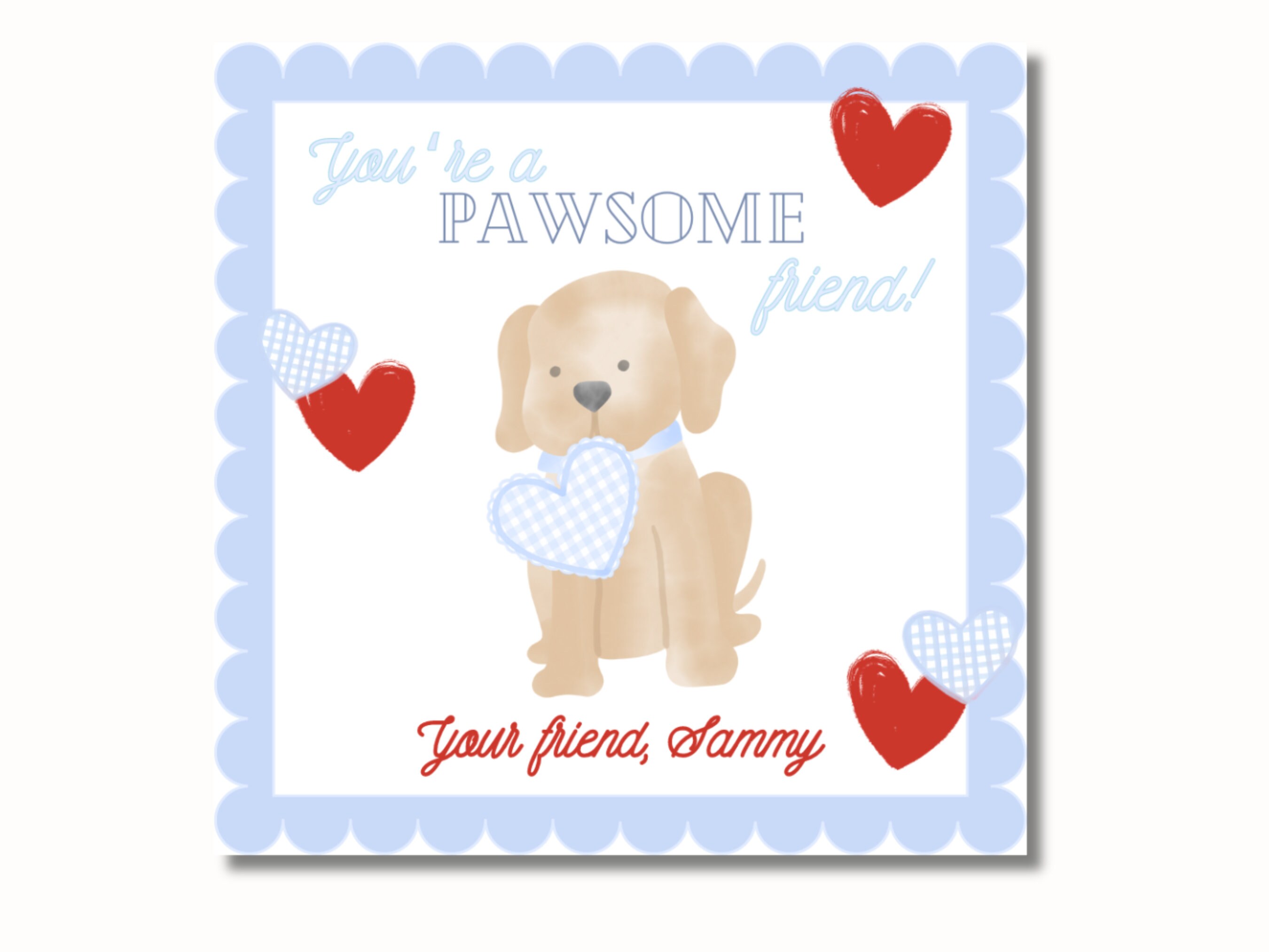 Printable Valentines Day Cards for Kids, Valentine Tags, Puppy ...