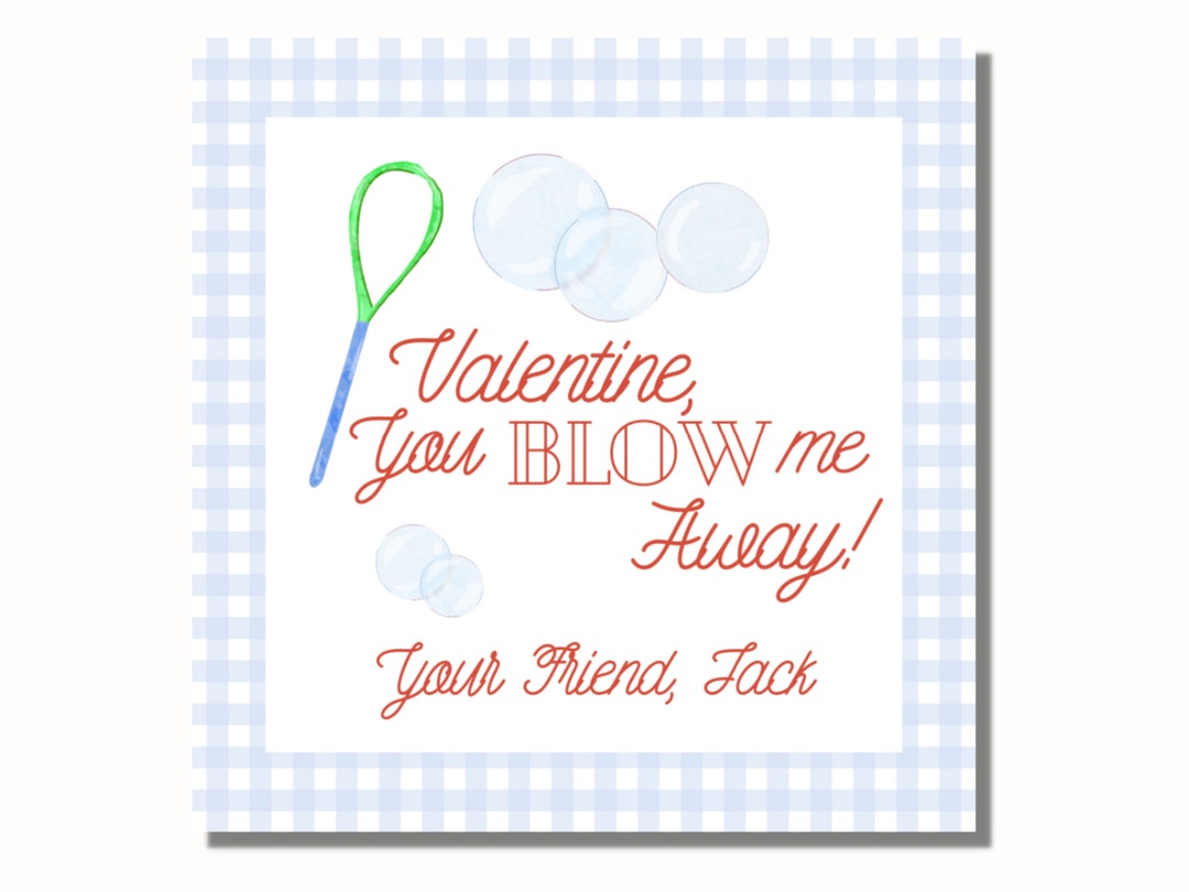 Printable Valentines Day Cards for Kids, Valentine Tags, Bubbles ...