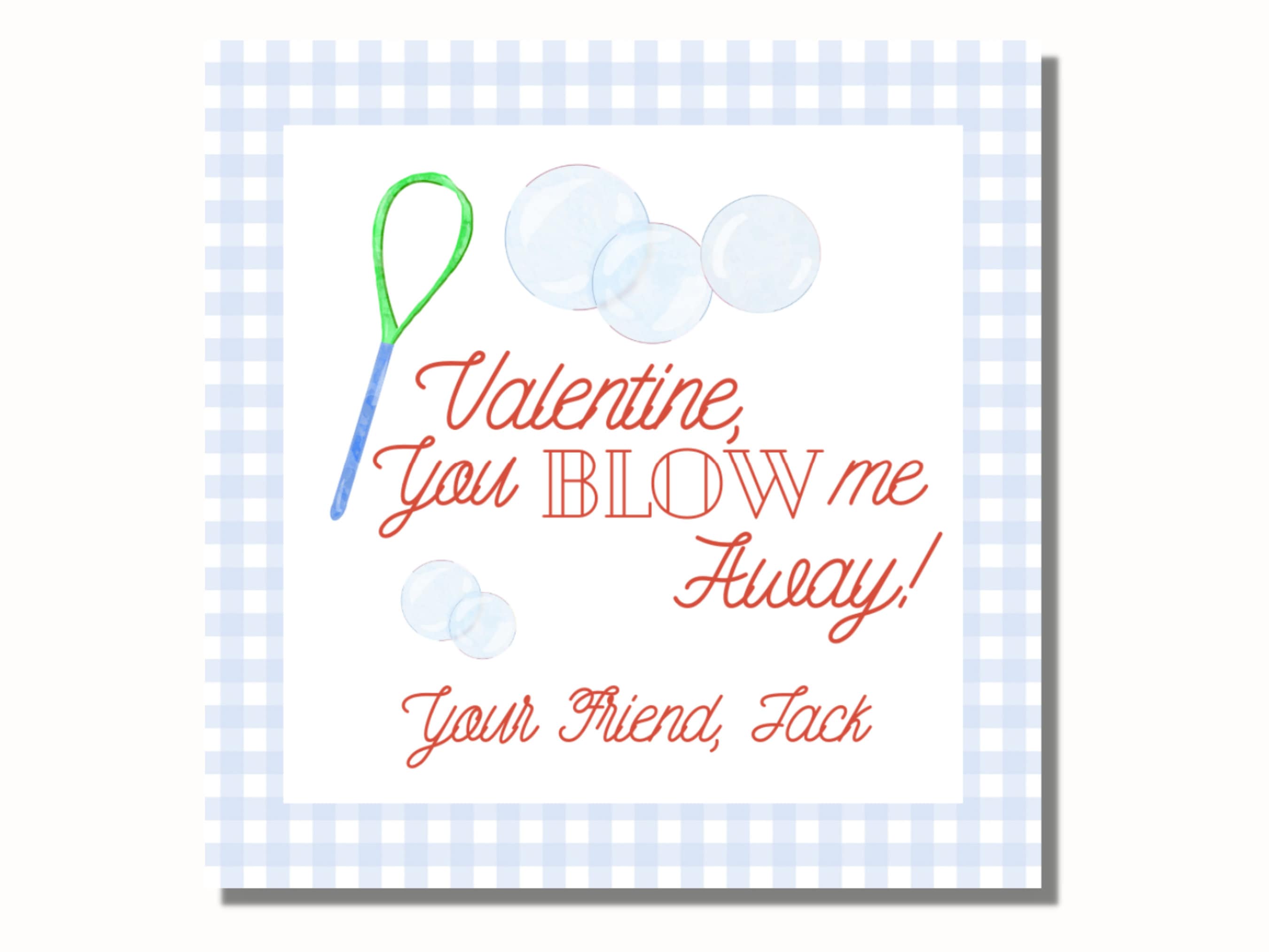 Printable Valentines Day Cards for Kids, Valentine Tags, Bubbles ...