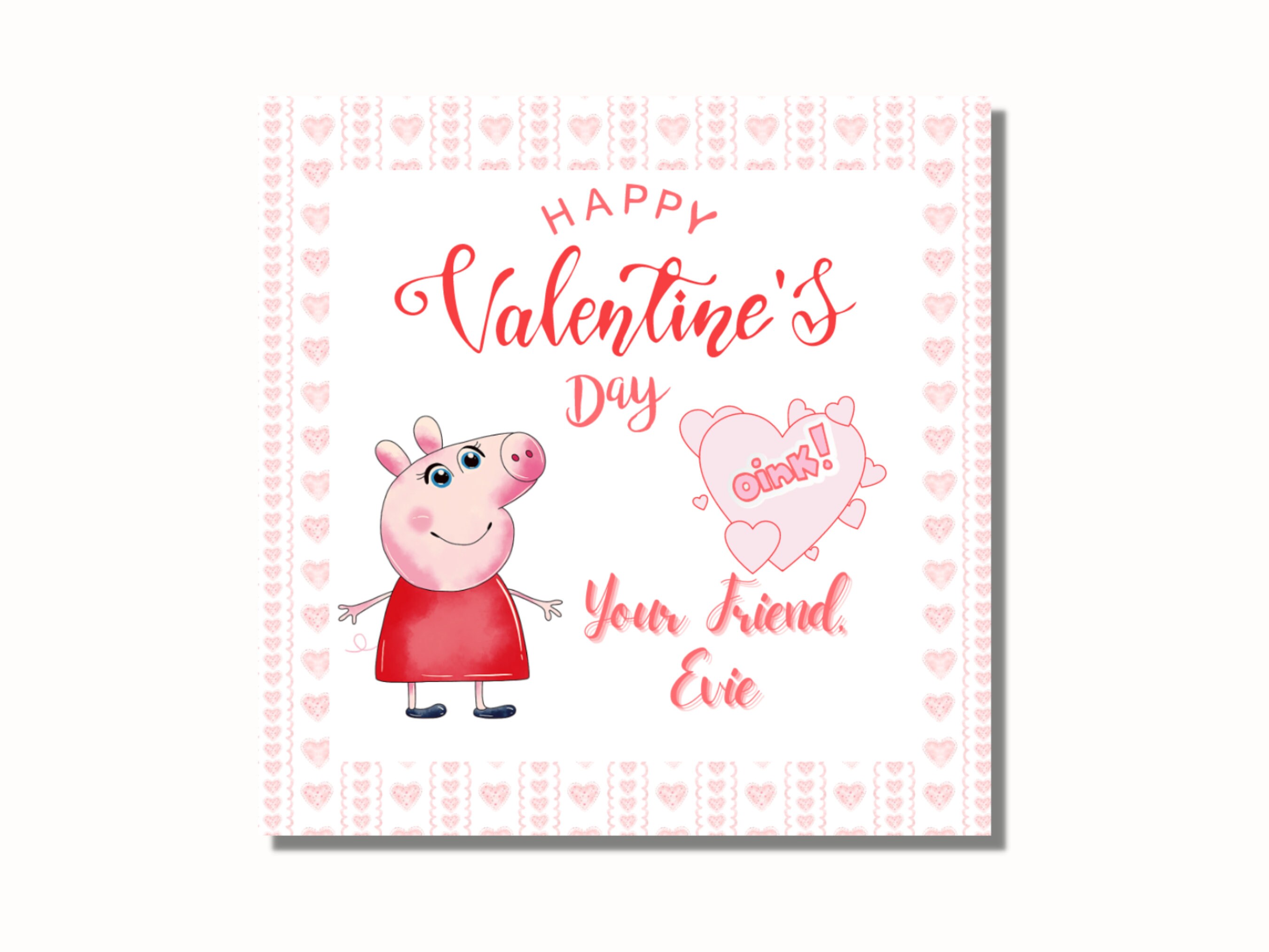 Printable Valentines Day Cards for Kids, Valentine Tags, Peppa Pig ...