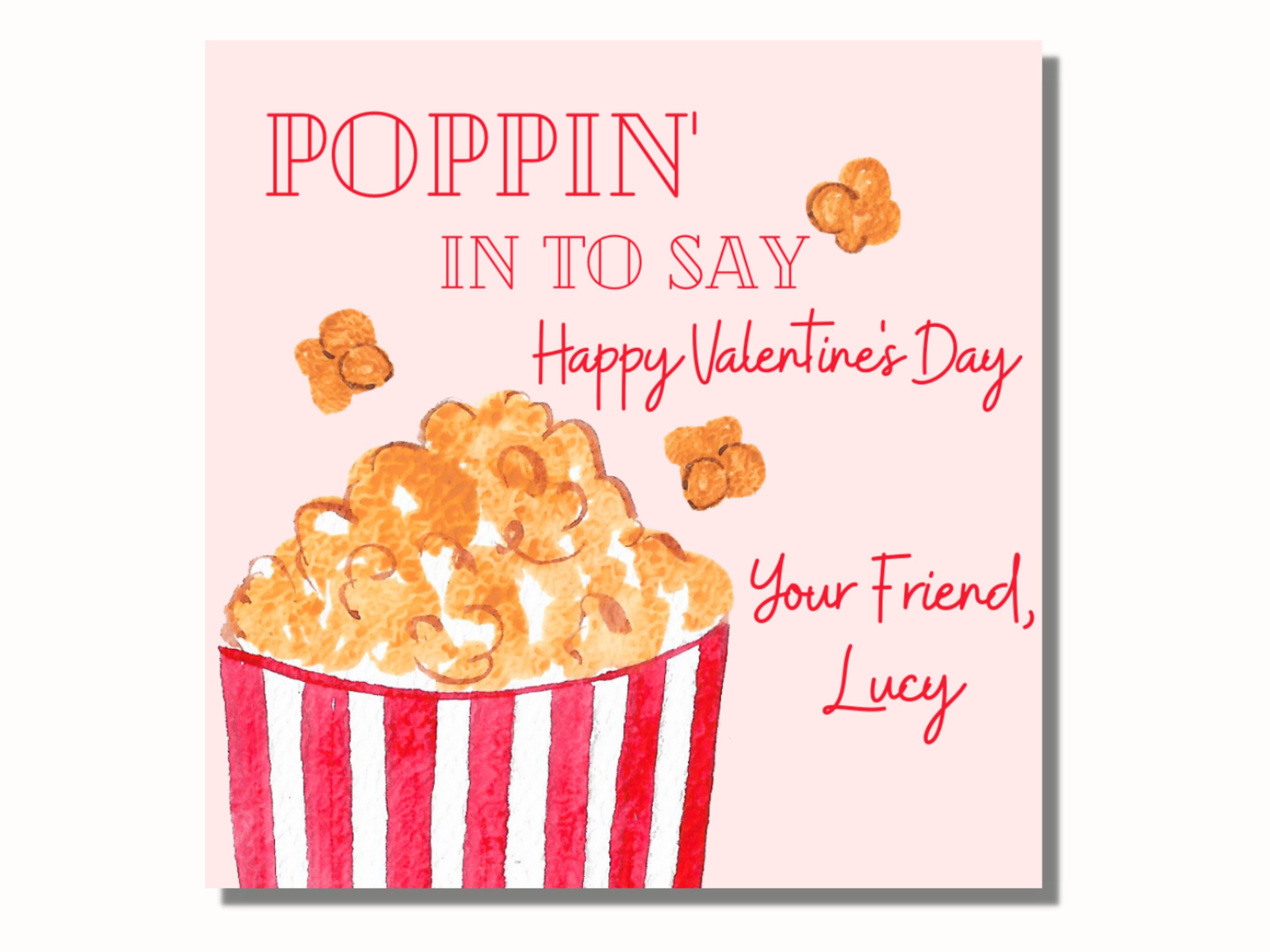 Printable Valentines Day Cards for Kids, Valentine Tags, Popcorn ...