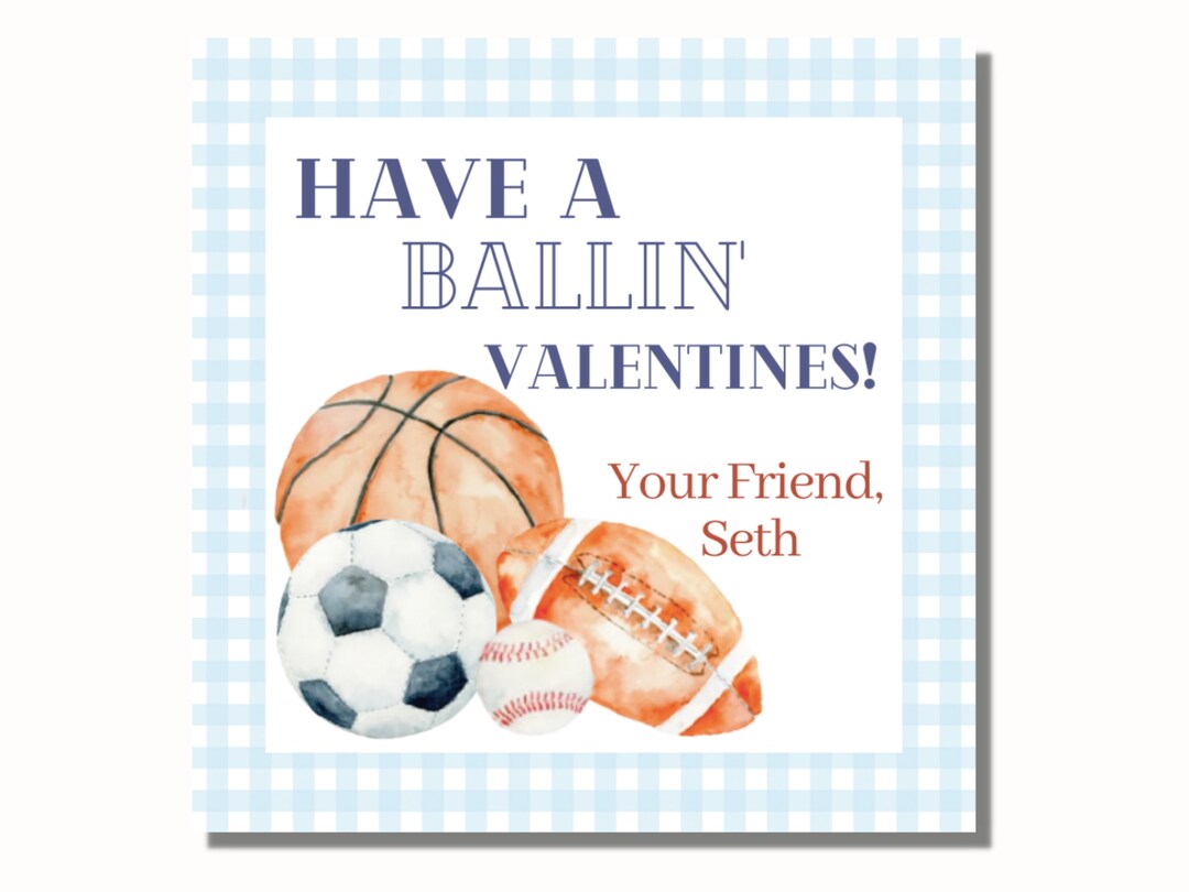 Printable Valentines Day Cards for Kids, Valentine Tags, Sports ...