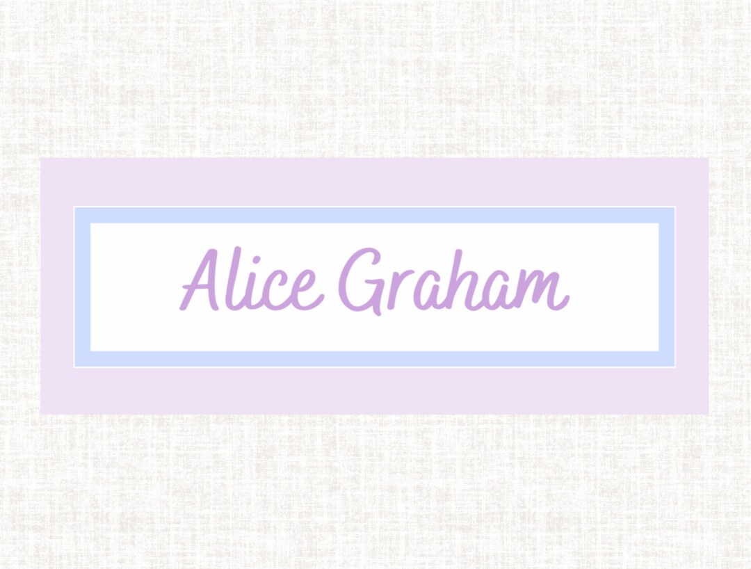 Girls Lavender Sticker Labels (set of 60)- Cups/lunch Box/art Supplies ...
