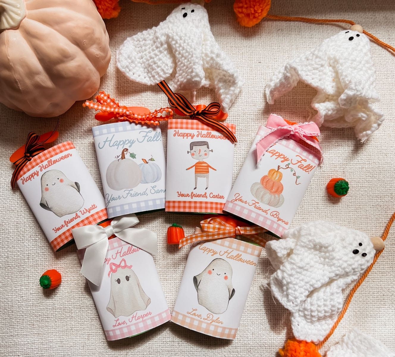 Watercolor Pink Girl Ghost Applesauce Pouch Halloween - Etsy