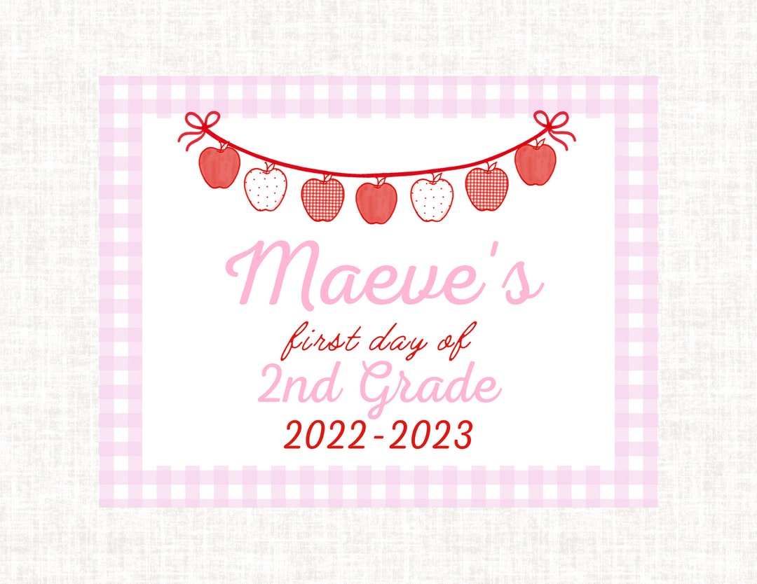 Back to School Sign Mother's Day Out Sign Preppy School Sign Printable ...