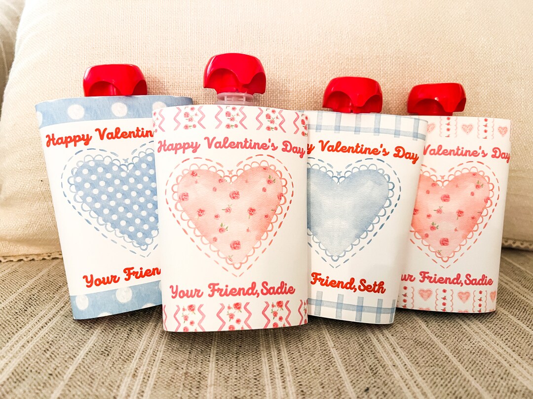 Printable Valentines Day Cards for Kids, Valentine Tags, Applesauce ...