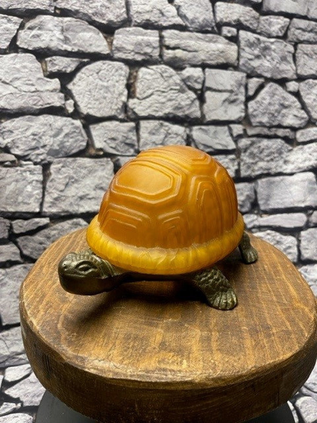 Tiffany Style Turtle Tortoise Orange Yellow Amber Lamp Accent Night ...