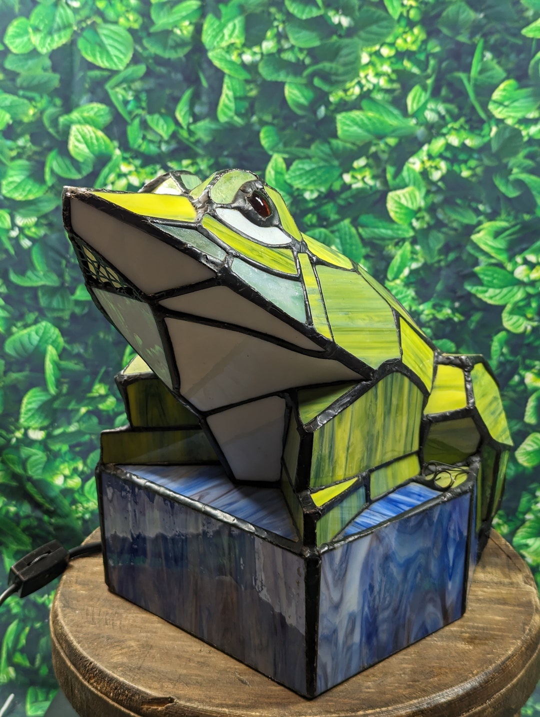Excellent Condition Hard to Find Rare Toad Frog Tiffany Style Large ...
