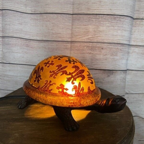 Amber Turtle Lamp - Etsy
