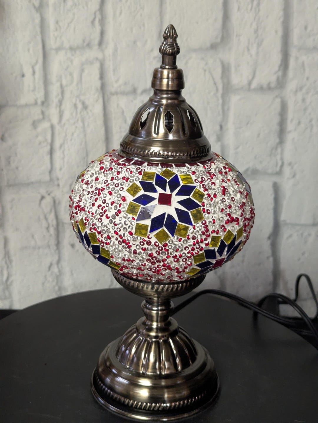 New Turkish Mosaic Colorful Red White Blue Yellow Silver Purple Beads ...