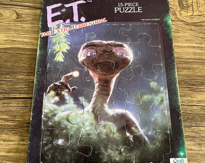 Vintage E.T. the Extra-terrestrial Frame Tray 15 Piece Cardboard Puzzle ...
