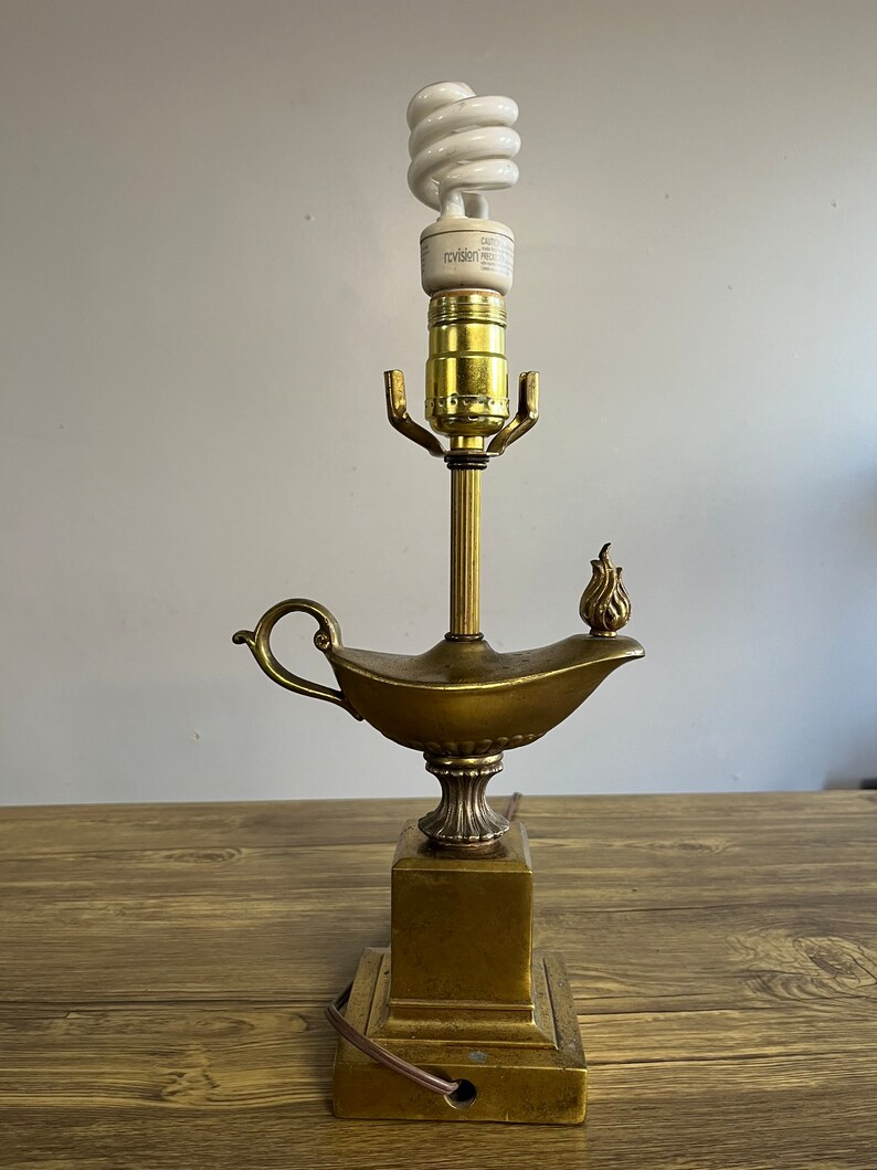 Vintage Leviton Brass Genie Lamp bulb Not Included - Etsy