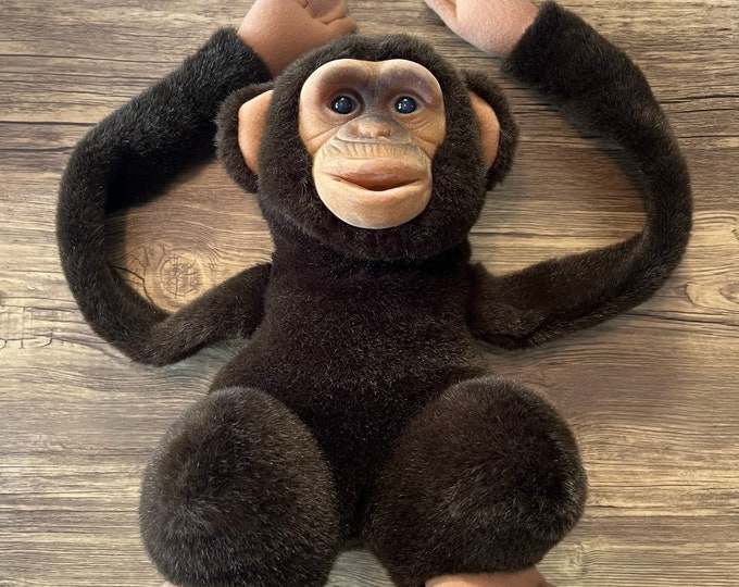 Vintage Chimpanzee Hand Puppet by Hosung 1994 Chico the Chimp Monkey ...