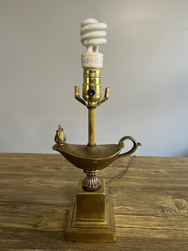 Vintage Leviton Brass Genie Lamp bulb Not Included - Etsy