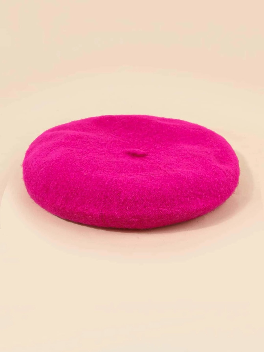 Hot Pink Beret Pink Simple Beret Women Beret Stretchy - Etsy