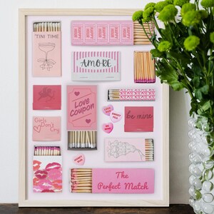 Vintage Pink Matchbox, Funky Aesthetic Print, Trendy Matchbook Poster ...