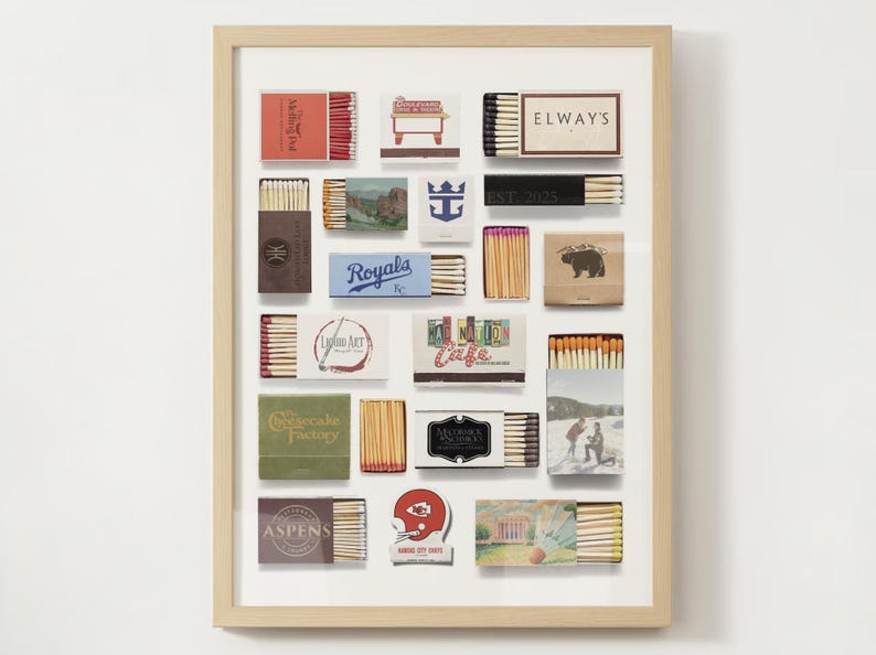 TEMPLATE: Custom Matchbook Wall Art, Personalized Vintage Matchbook ...