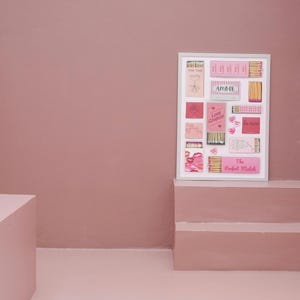 Vintage Pink Matchbox, Funky Aesthetic Print, Trendy Matchbook Poster ...