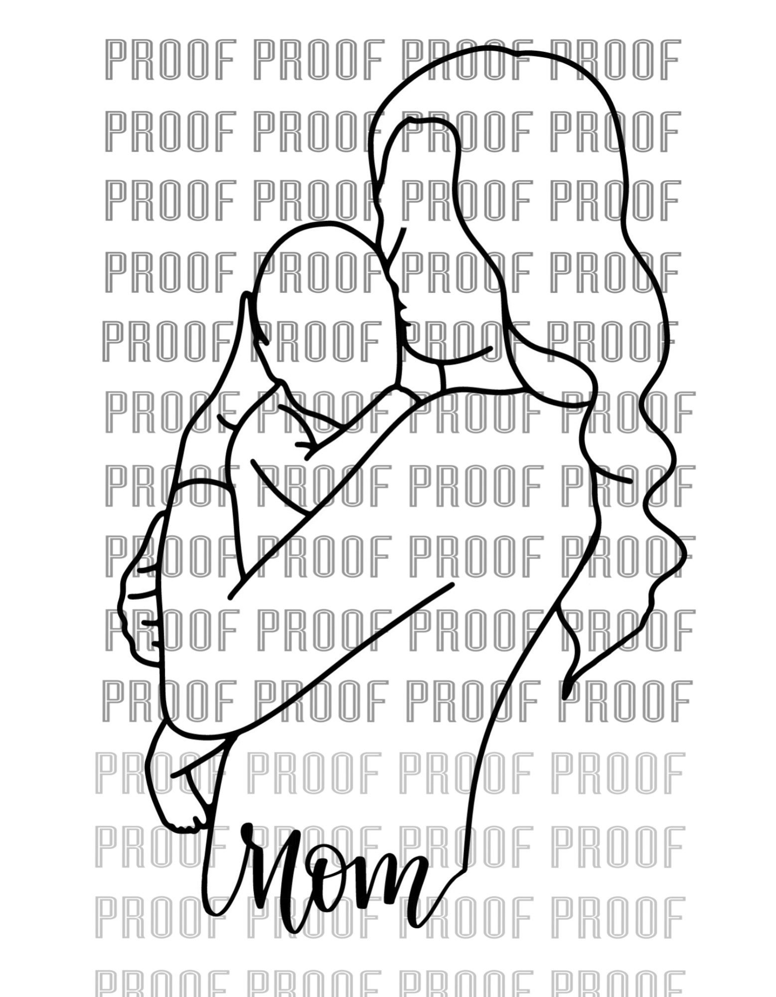 Moeder en baby Tekening SVG instant Download - Etsy België