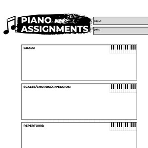 Piano Resources Suite — Assignments, Goals, Recital Prep, Notes, Etc ...